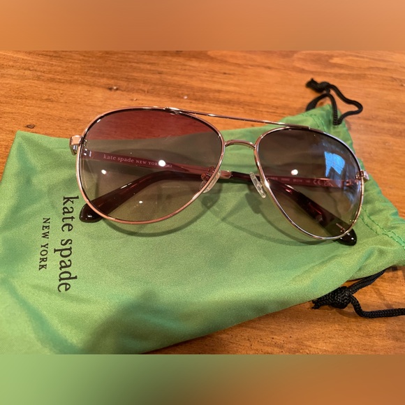 kate spade | Accessories | Kate Spade Aviator Sunglasses In Rose Gold ...